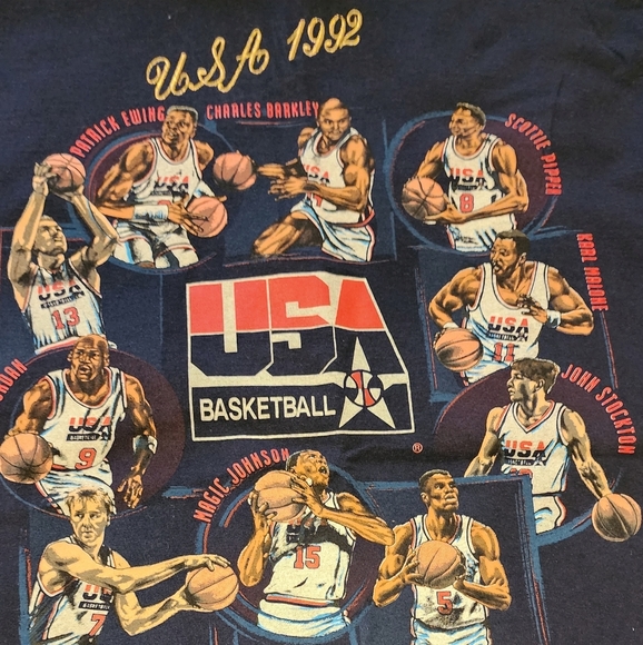 nutmeg mills | Shirts | Vintage Air Jordan Usa Olympic Dream Team Shirt ...
